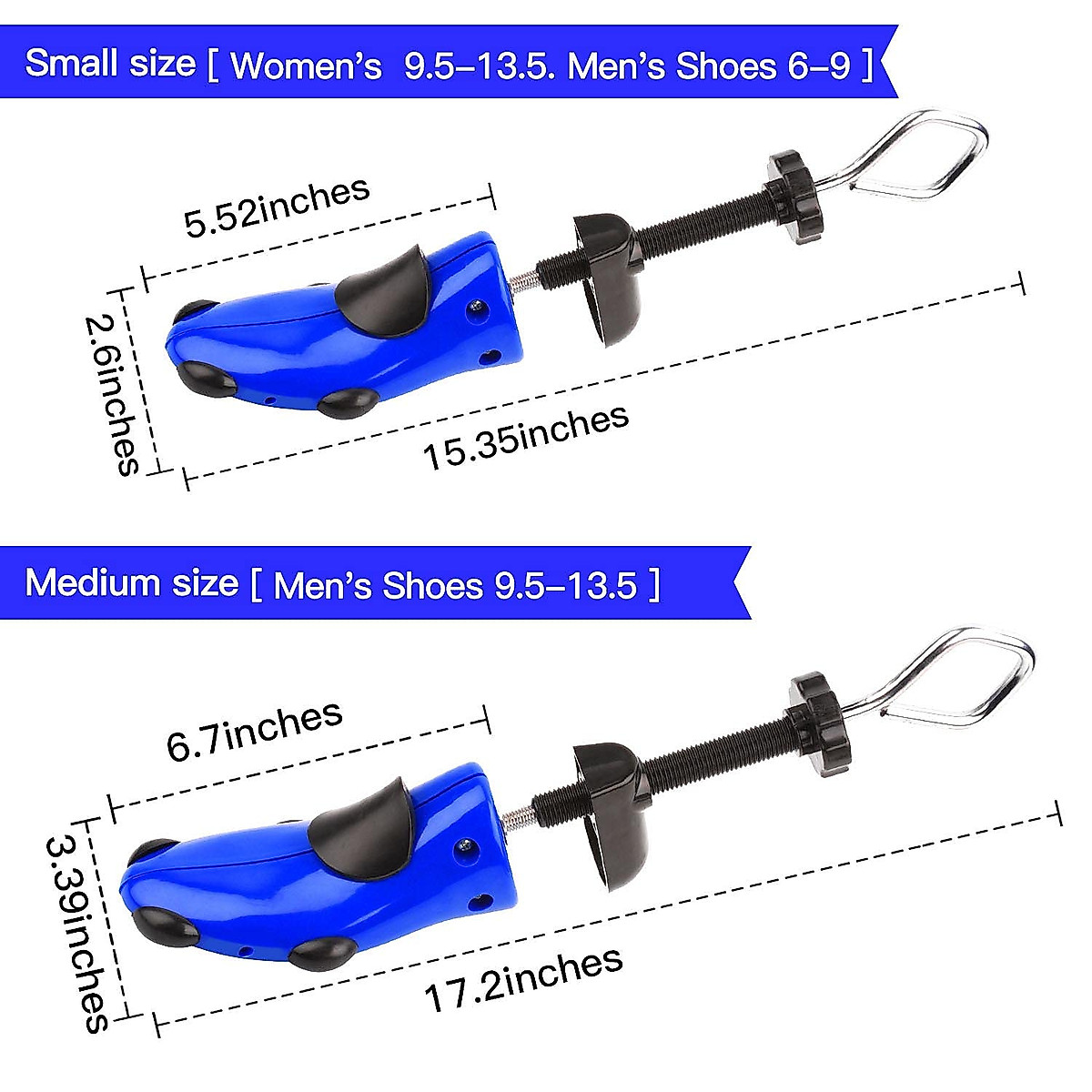 KevenAnna Shoe Stretcher with Shoe Horn Boot Shaper Stands and Carrying Bag Women's Shoes with 2 Air Purifying Bag