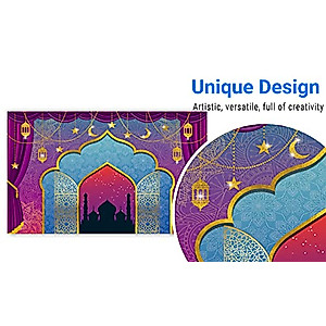 Funnytree Arabian Nights Moroccan Party Photography Backdrop for Birthday Magic Genie Indian Luxurious Background Photobooth