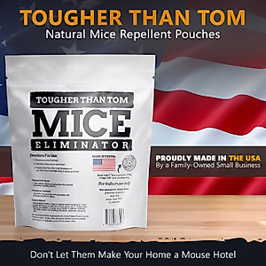 All-Natural Mice Repellent Pouches – Harmless Peppermint Essential Oil Mouse Deterrent - Keep Mice Out of Your Home and Your Family Safe - by Tougher Than Tom