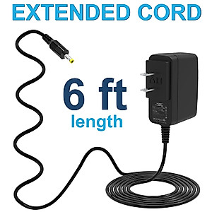 HQRP AC Power Adapter Compatible with Omron Healthcare 5 Series, 7 Series, 10 Series, Silver, Gold, Platinum Upper Arm Blood Pressure Monitor, Hem-ADPTW5 AC Adapter Omron Power Supply 6v DC Cord