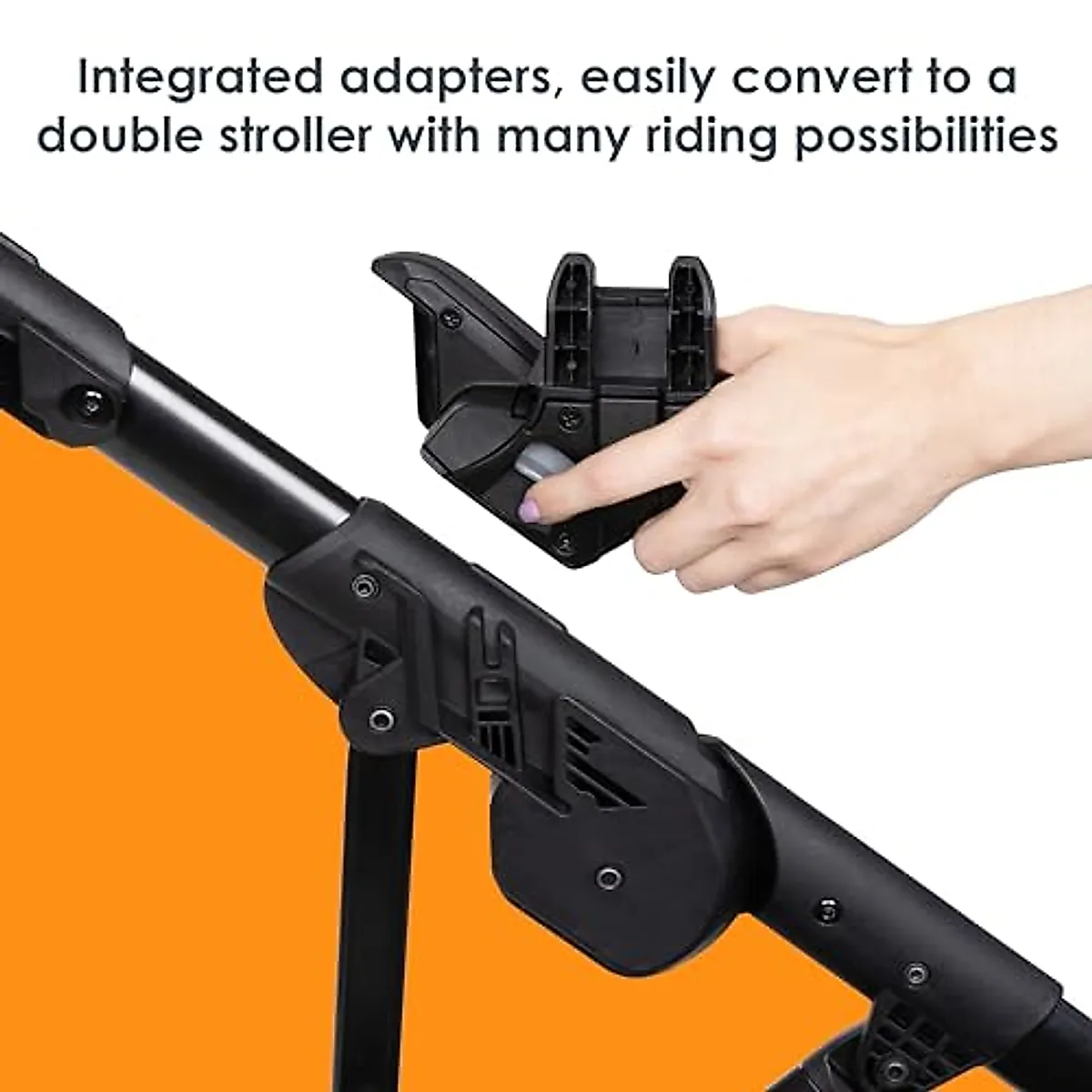 Baby Trend Morph Single to Double Modular Stroller Travel System with EZ-Lift™ PLUS Infant Car Seat, Dash Black