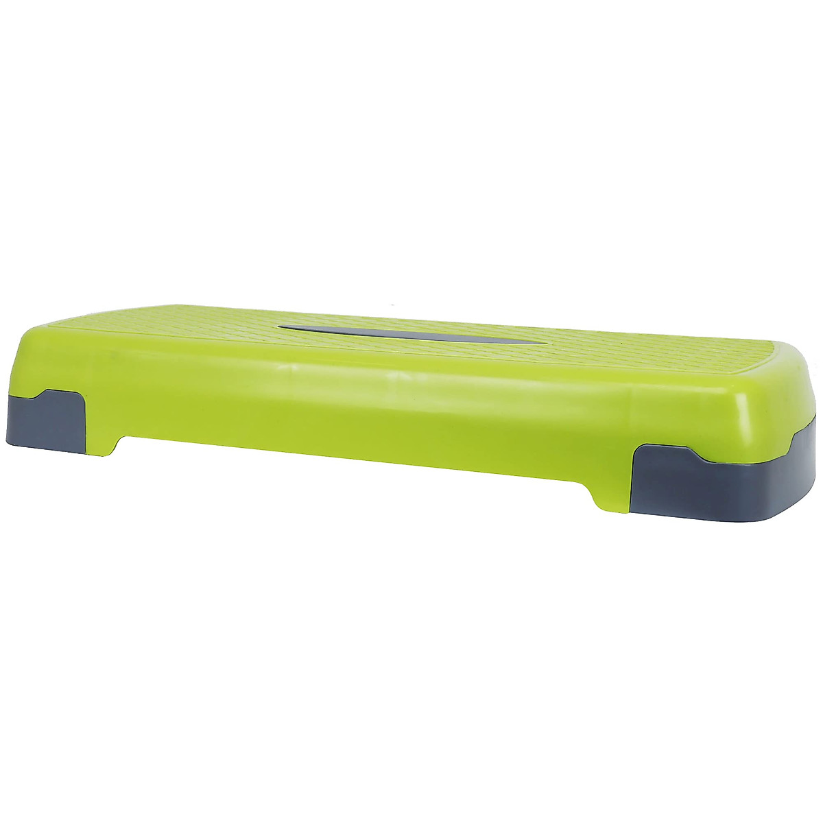 Signature Fitness Adjustable Workout Aerobic Stepper Step Platform Trainer, 27-Inch, Lemon/Gray