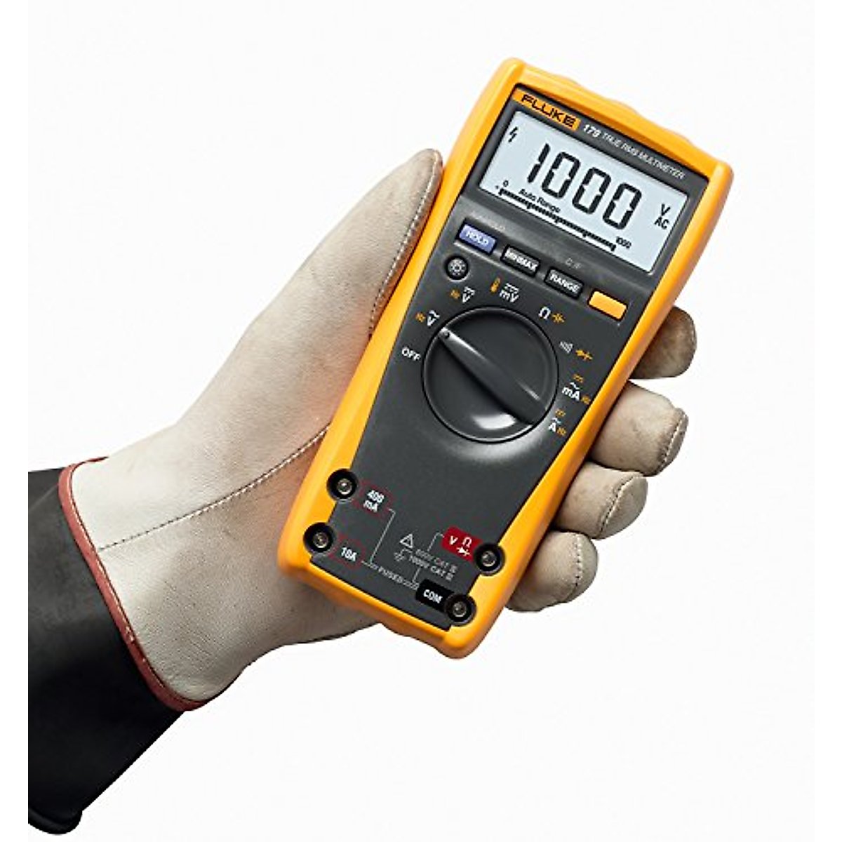 Fluke 179 Multimeter with Backlight, Includes Built-In Thermometer to Measure Temperature, Measures True-RMS AC Current and Voltage, Frequency, Capacitance, Resistance, Continuity and Diode