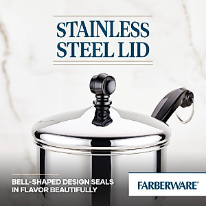 Farberware Classic Stainless Steel Sauce Pan/Saucepan with Lid, 1 Quart, Silver,50000