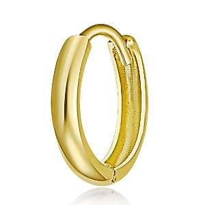 14k Yellow Gold 2mm Thickness Huggie Earrings (10 x 10 mm)