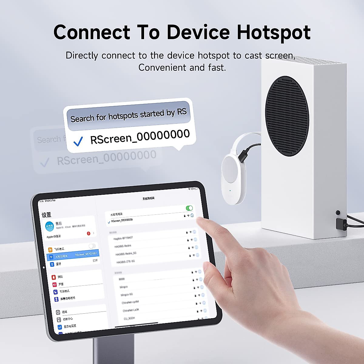 Hagibis Wireless HDMI Video Transmitter, Wireless HDMI Extender for Nintendo Switch to iPad, iPhone or Tablet, Plug and Play Portable Monitor HDMI Adapter for Switch OLED, Xbox Series One, PS4/5