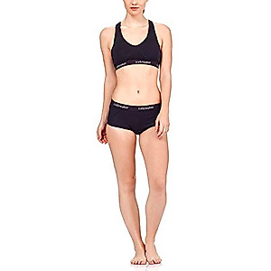 Icebreaker Merino Sprite Hot Pants Underwear for Women, Merino Wool Base Layer - Lightweight, Soft Women’s Panties for Cold Weather Activities - Thermal Underwear, Black, Small