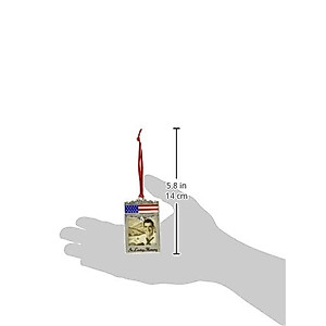 Cathedral Art Patriotic Picture Photo Frame Memorial Ornament, Silver, 1-3/4"