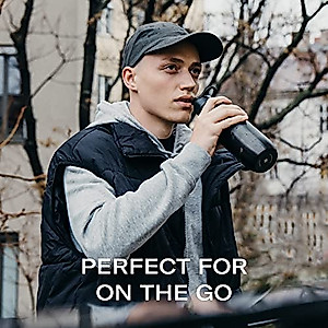 waterdrop – Stainless Steel Sports Water Bottle 28 oz- Leak Proof Pull Up Lid – Lightweight Bottle:7 oz - Brushed Silver - Metal Canteen BPA Free - Fitness, Gym & Outdoor