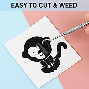 iImagine Vinyl 12'' x 42Ft Glossy Black Permanent Vinyl Roll - Permanent Adhesive Vinyl Roll for Silhouette, Cameo Cutters, Signs, Craft Die Cutters, Home Decor,