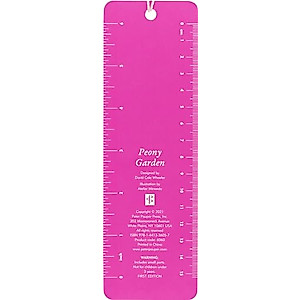 Peony Garden Beaded Bookmark