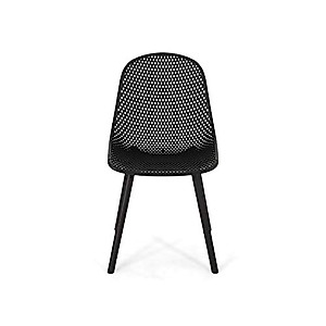 Christopher Knight Home Darleen Outdoor Dining Chair (Set of 2), Black