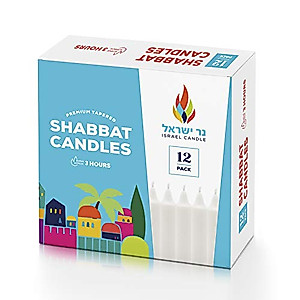 Israel Candle Shabbat Candles Shabbos 3 Hr. - 12 Ct.