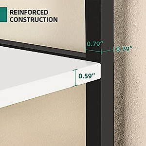 YITAHOME 5-Tier Corner Bookshelf, 68.9” Tall Modern Free Standing Corner Bookcase, 5 Shelf Corner Bookcase and Bookshelves Open Display Storage Book Shelves for Living Room, Home Office, White