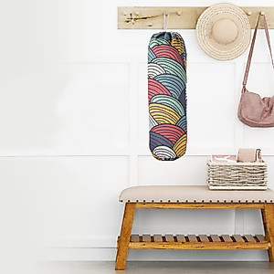 TOGETRUE Plastic Bag Holder, Wall Mount Plastic Bag Organizer Dispenser, Heavy Duty Grocery Bag Storage Holder for Home Kitchen Camper