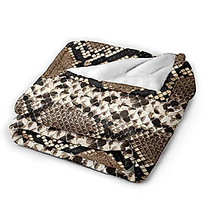 Snake Skin Blanket Air Conditioning Blanket Blanket Soft, Cool Throw Blanket Flannel Animal Blanket(80"x60")