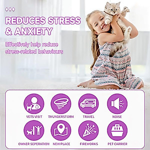 Woyamay 4 Pack Calming Collar for Cats, Luminous Cat Calming Collar for Cat Anxiety Relief, Long-Lasting 60 Days Efficient Cat Pheromones Collar, Water-Resistant & Breakaway Calming Cat Collars, Brown