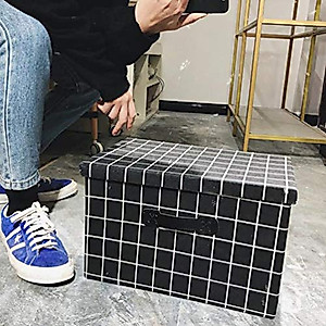 Holibanna Cube Storage Organizer Collapsible Storage Boxes Folding Storage Box Clothing Shoes Storage Basket with Lid Cloth Storage Bins Storage Containers