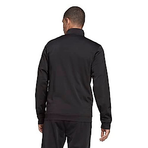 adidas Men's Warm-up Tricot Regular 3-stripes Track Jacket Black/Black Medium