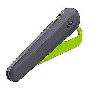 Slice 10563 Auto-Retractable Squeeze-Trigger Utility Knife, Safer Choice, Never Rusts, Lasts 11x Longer Than Metal, Finger Friendly Ceramic Blade, 1 Pack