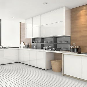 ORBIDO Wallpaper Peel and Stick Countertops （15.7"x196"） Glossy Countertop Contact Paper Peel and Stick Wallpaper for Bedroom Kitchen Countertop Cabinet Wardrobe Self-Adhesive Removable Wall Paper