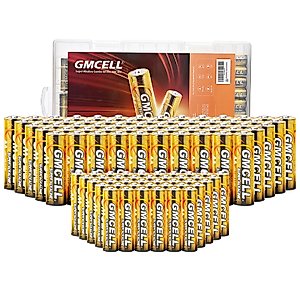 GMCELL AA & AAA Battery Combo: Alkaline Batteries Variety Pack Double A 60 Triple A 40 Count