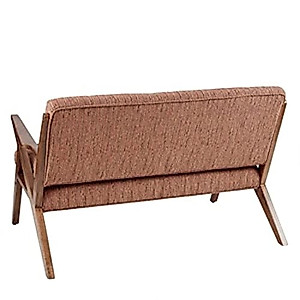 INK+IVY Rocket Accent Loveseat - Solid Wood, All Foam Two Deep Seat Settee Mid-Century Short Sofa - Retro Accent Loveseat For Living Room