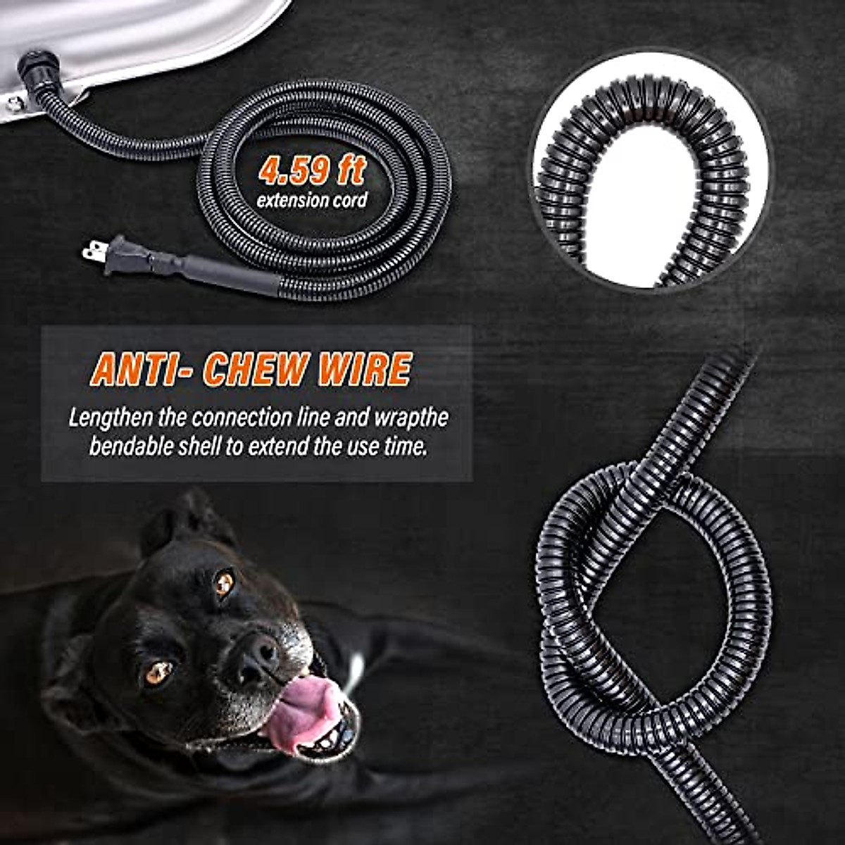 HHNIULI Automatic Heated Water Bowl for Dogs, 110V 304 Stainless Steel Large Outdoor Dog Water Bowl Dispenser Trough Waterer for Dogs Horse Cattle Sheep Goat Cow