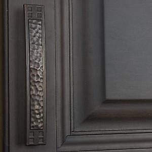 GlideRite Hardware 3-3/4-inch CC Oil Rubbed Bronze Hammered Mission Cabinet Pulls (Pack of 10)