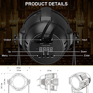 BETOPPER Stage Lights, 200W COB LED Stage Spotlights, Warm & Cold White LED Par Lights, DMX/Master-Slave Lights, Spotlight/Fresnel Lights for Church, Wedding, Theater, Photo Studio