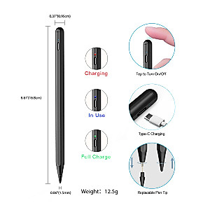 Stylus Pencil for iPad 10th & 9th Generation, Active Pen with Palm Rejection Compatible with 2018-2023 Apple iPad 10/9/8/7/6th Gen/iPad Pro 12.9 &11 inches/iPad Pro 6/5/4th Gen/iPad Air 5/4/3 Gen