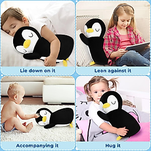 Achwishap Penguin Plush,Soft Penguin Stuffed Animal Plush Toys,Cute Plushies Stuffed Penguin,Kawaii Plush Penguin Pillow,Black Penguin Body Pillow Gifts for Kids Adults Birthday(Penguin,14”)
