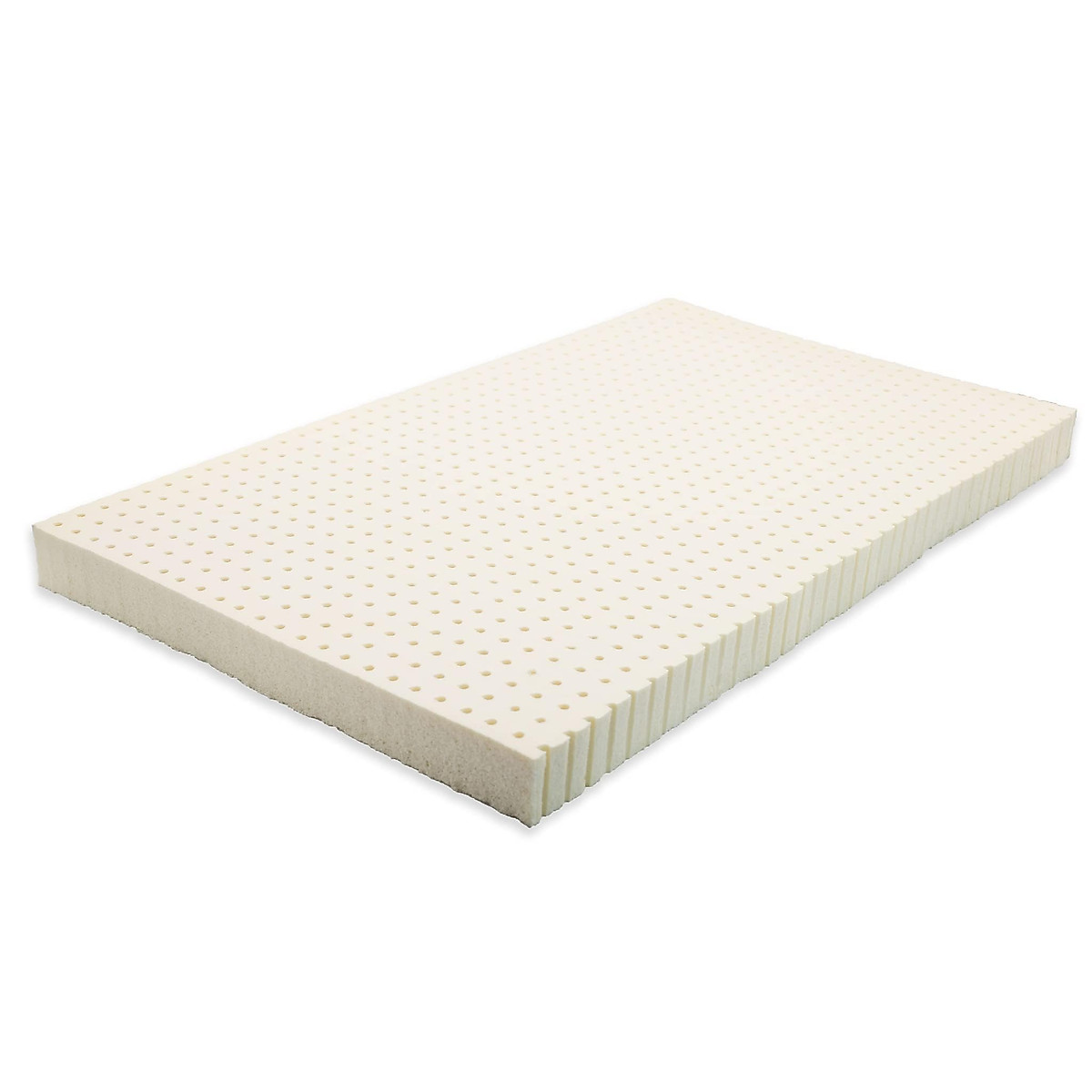 ORGANIC TEXTILES Organic Latex Mattress Topper with Cotton Cover - Made in USA (2 Inches Queen, Soft)