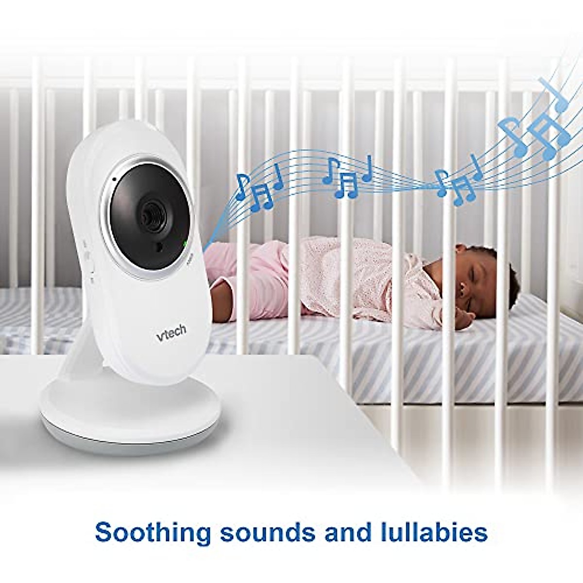 VTech VM320 Baby Monitor, 2.4" Screen with Fixed Camera, Night Vision, Soothing Sounds, 2-Way Talk, Secured Transmission, Secure Transmission No WiFi