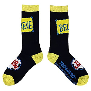 Bioworld Ted Lasso TV Series Believe in Believe Men's 3-Pack Athletic Crew Socks