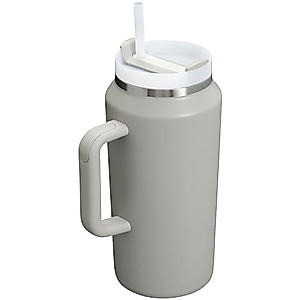 Stanley Quencher H2.0 Tumbler with Handle & Straw 64 oz | Flowstate 3-Position Lid | Large Capacity for Travel & Sports | Insulated Stainless Steel Cup | BPA-Free | Ash