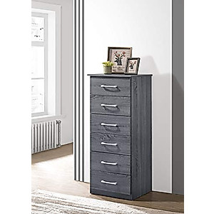Glory Furniture Boston , Gray Lingerie Chest, 46" H X 18" W X 16" D