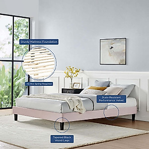 Modway Reign Platform, Full, Pink