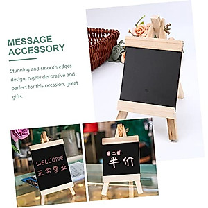 NUOBESTY 4 Pcs Blackboard Multifunction Signage Child Wood