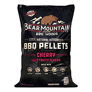 Bear Mountain BBQ FK13 Premium All-Natural Hardwood Mild and Fruity Cherry BBQ Smoker Pellets for Outdoor Grilling, 20 Pounds (4 Pack)