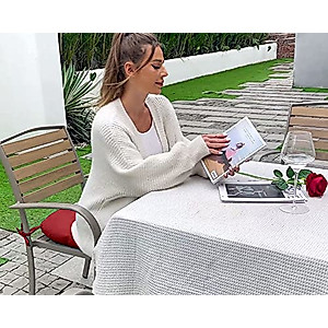 ROSNINIKA 2 Pack Round Bistro Seat Cushions Bistro Chair Cushion Round Cushion Outdoor Chair Cushions with Ties 15x15x4 Inches Wine Red