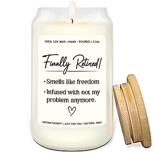 NewEleven Retirement Gift for Woman - Cool Retirement Gifts - Best Gifts for Retirement 2024, Retirement Decorations, Farewell Goodbye Gifts for Coworkers, Friends - Scented Candle