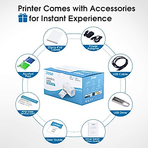 Jiose Thermal Label Printer - 4x6 Label Printer for Small Business Shipping Packages - One-Click Printing on Windows Mac Chrome Systems,Support USPS Shopify Ebay etc