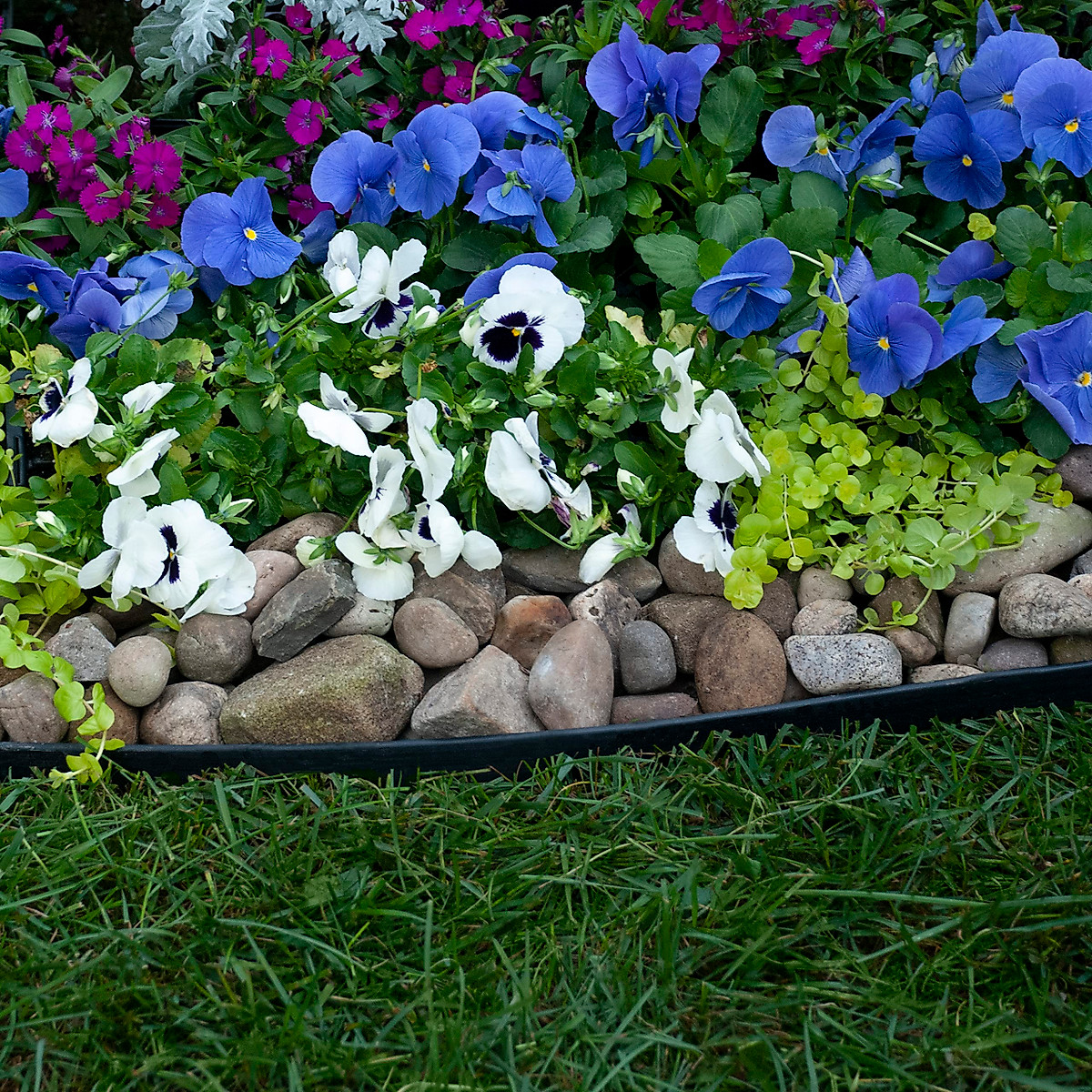 EasyFlex Heavy Duty No-Dig Landscape Edging - 50' Kit, Black