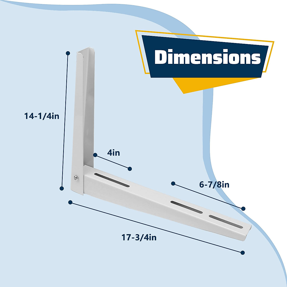 Pearwow Mini Split Wall Mounting Bracket for 9000-18000 BTU Universal Ductless Air Conditioner Heat Pump Systems,Compressors,Condenser Units,Support up to 280lbs