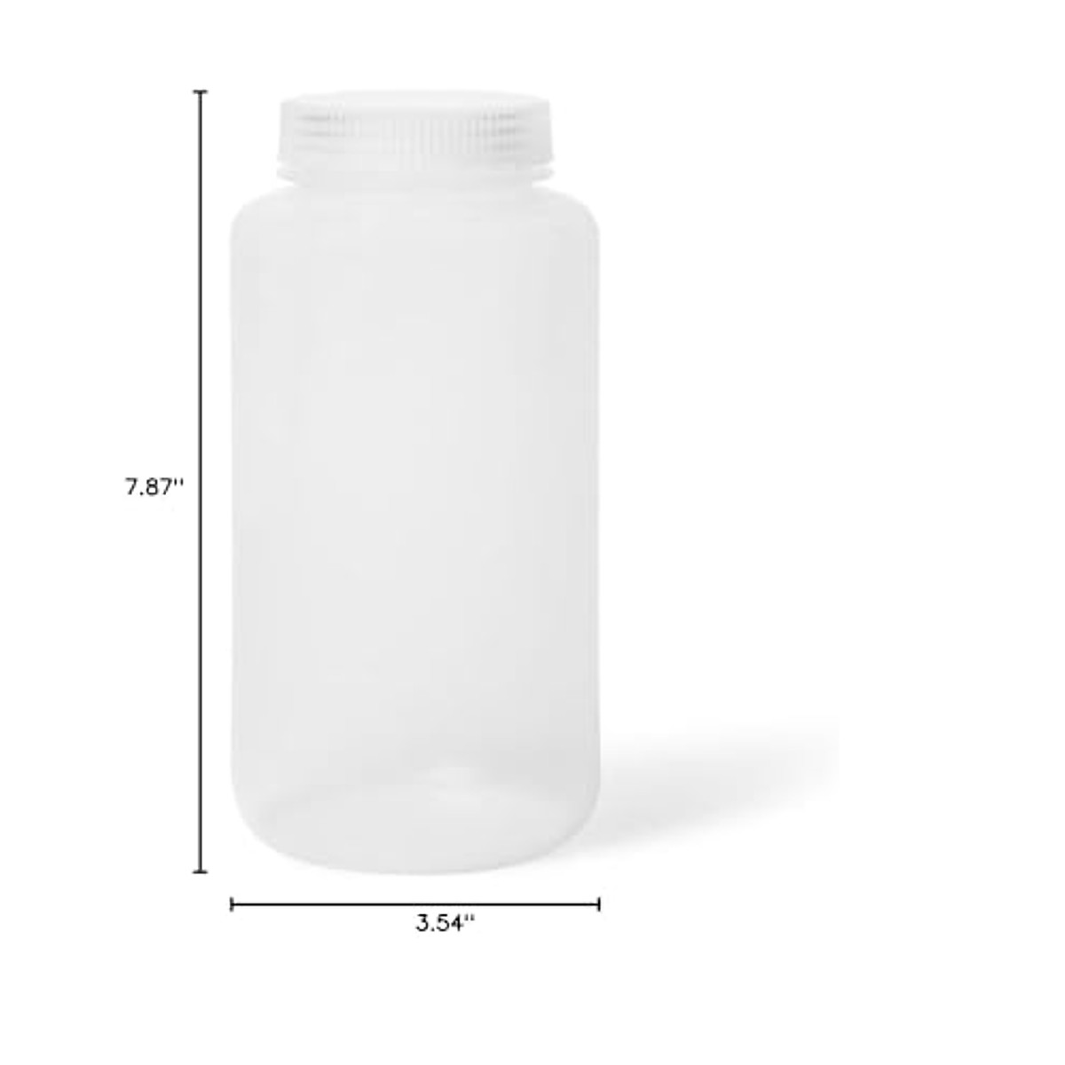 United Scientific® Unistore™ 33310 - Sample Containers with Lids - Laboratory Grade Polypropylene Wide Mouth Reagent Bottle - 32 Oz Bottles (1000ml) Multipurpose Plastic Bottles with Lids, Pack of 6