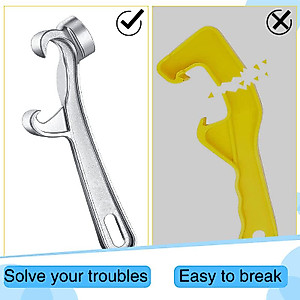 Romooa Aluminum Bucket Opener 5 Gallon Pail Opener Silver Buckets Lid Wrench Metal Can Opener Lid Remover Tool for Home Industrial Use (1 Piece), 21 cm