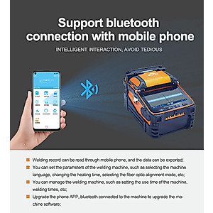 Optical Fiber Fusion Splicer Automatic Multi-Language Intelligent Fiber Optic Welder FTTH Fiber Optic Splicing Machine with 6 Seconds Splicing Time, Fusion Splicer Machine Melting 15 Seconds Heating