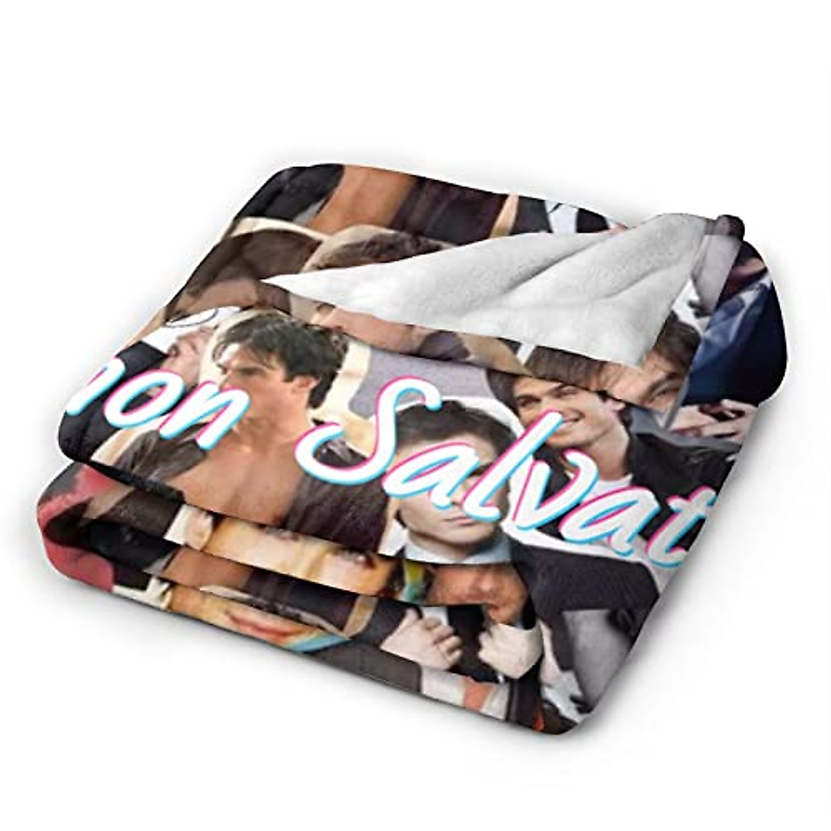 Gngtapestry Cute Ian Somerhalder Damon Throw Blanket Super Soft Flannel Air Conditioning Blanket for Halloween Christmas Daily Gift, Suitable for Sofa Bed Car in All Seasons,60×50inch, Black