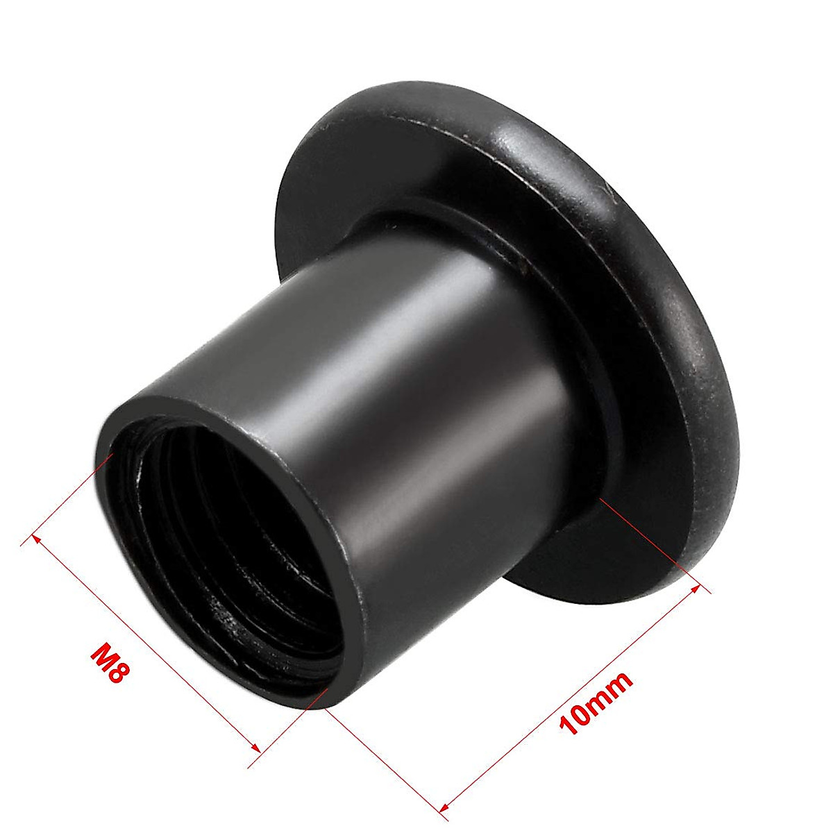 uxcell M8x10mm Hex Socket Head Insert Nut Screw Post Sleeve Nut for Furniture 30pcs